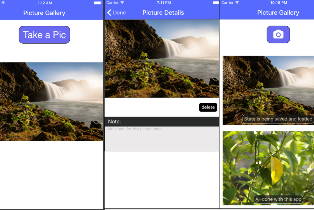 Create a Stateful Camera Gallery App with Font Awesome using Nativescript Vue